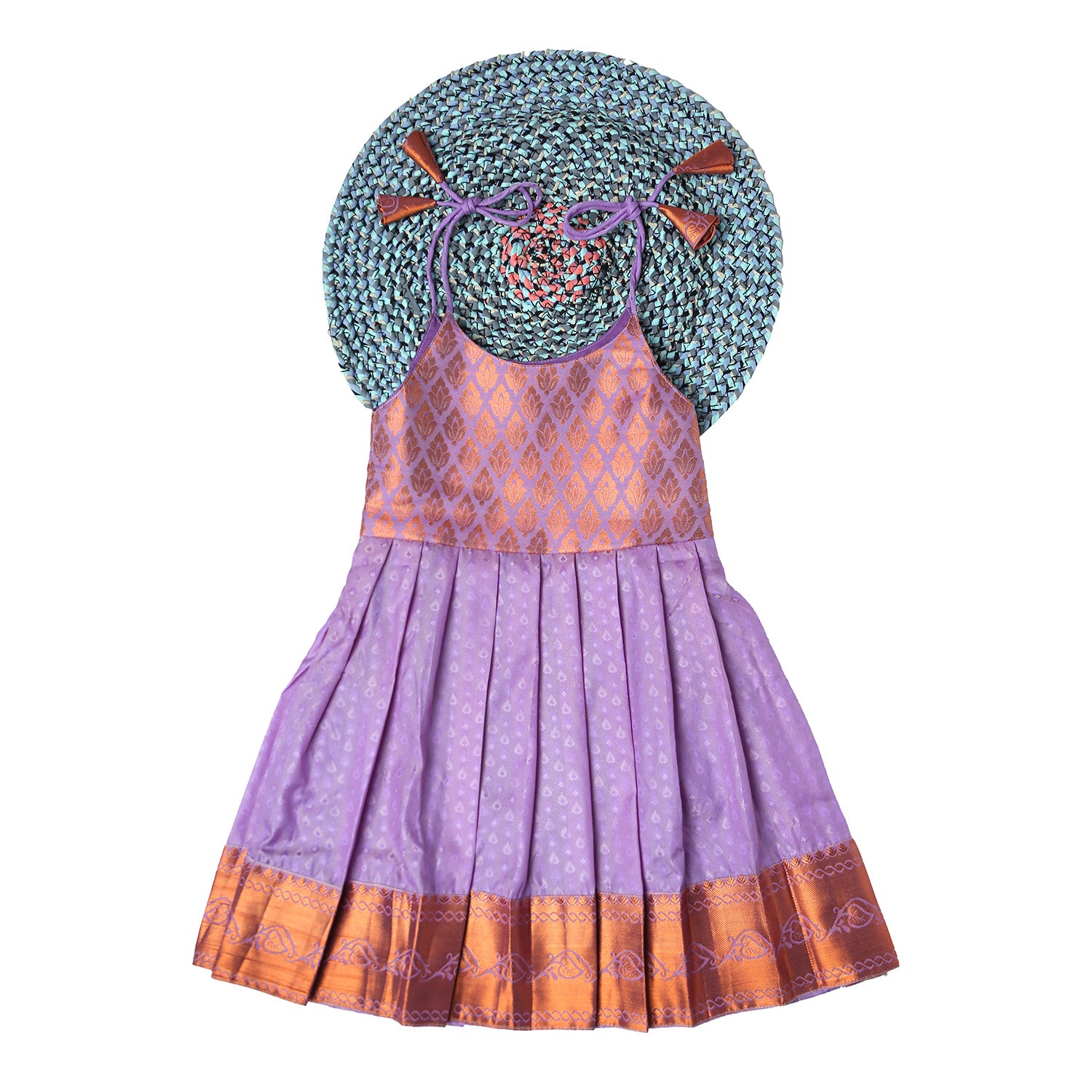 Chic Pastel Purple Silk Tie-Up Party Frock(Ready To Dispatch ...